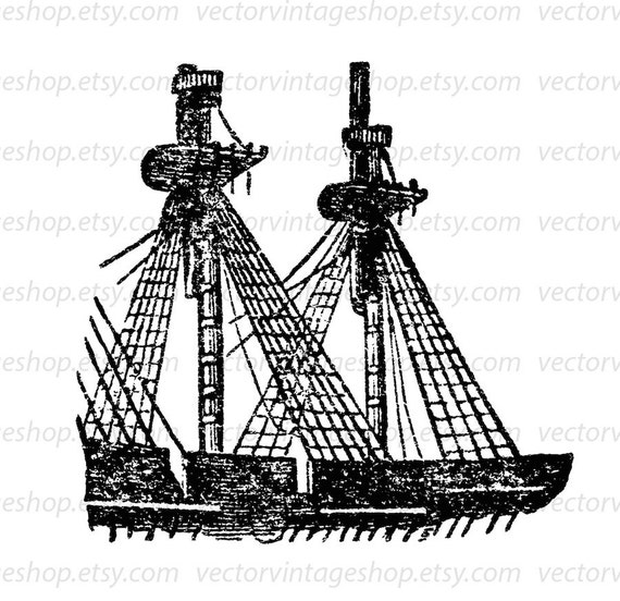 Ship Rigging Vector Graphic - Ratlines Clipart - Instant Download ...