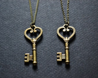 Long key necklace | Etsy