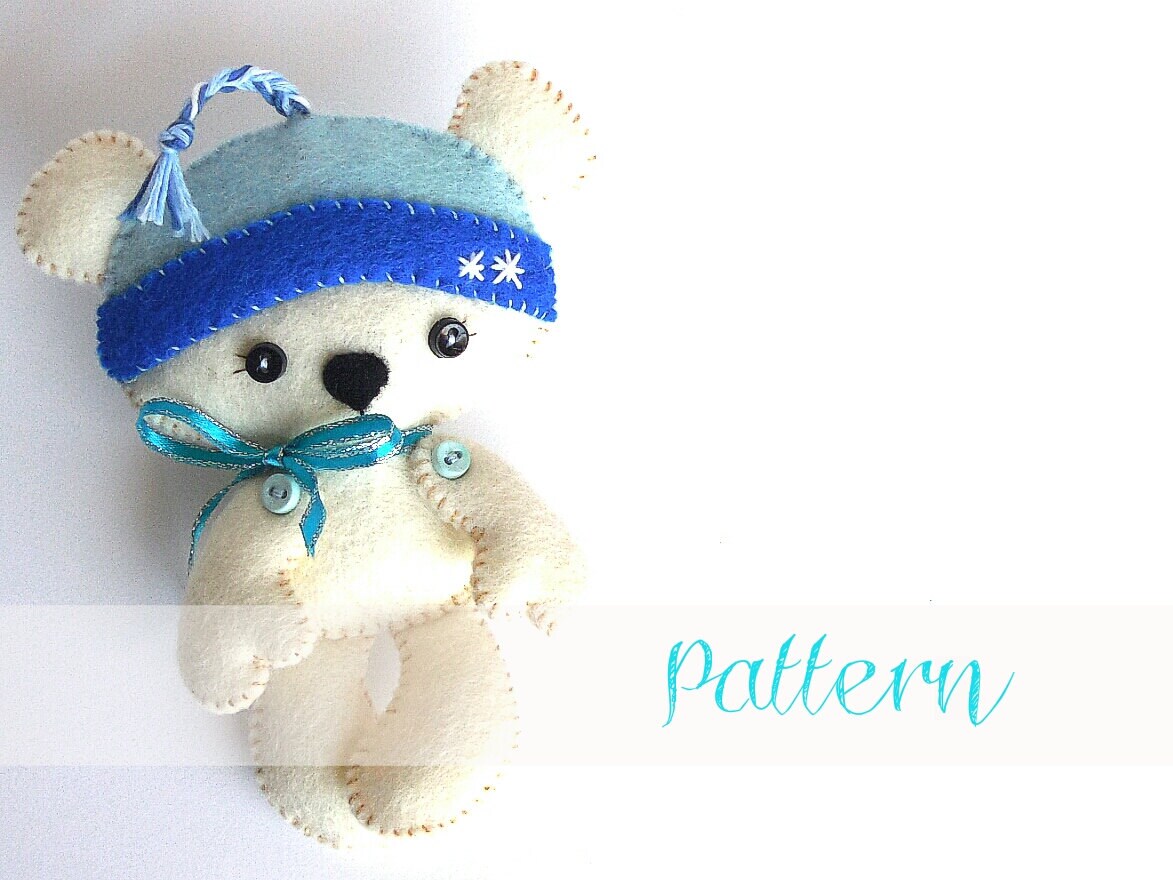 Polar Bear-Christmas Ornament PDF Sewing Pattern-Ornament