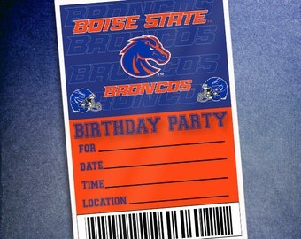 Broncos invitation | Etsy
