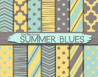 Yellow digital paper: yellow papers pack with by CutThisScrap