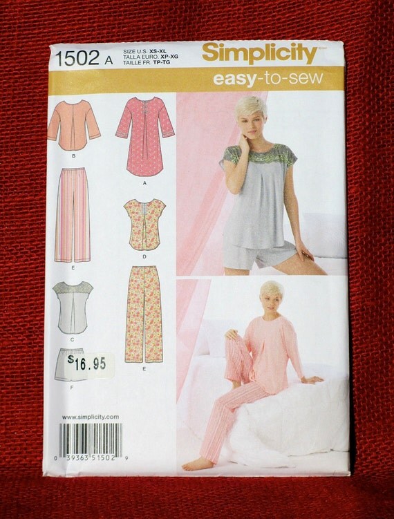Simplicity Sewing Pattern 1502 Nightshirt By Alicessewingcorner
