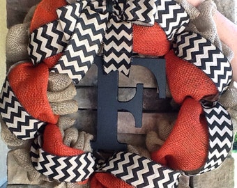 Monogram wreath | Etsy