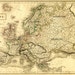 Antique Europe Map 1840 Ultra High Resolution 8 x by yckcollection