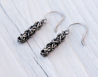 Chainmaille earrings | Etsy