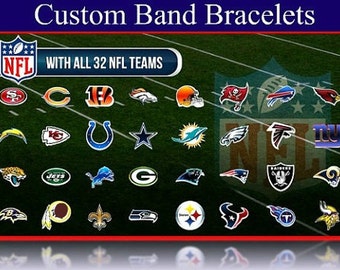 Popular items for nfl bracelet on Etsy