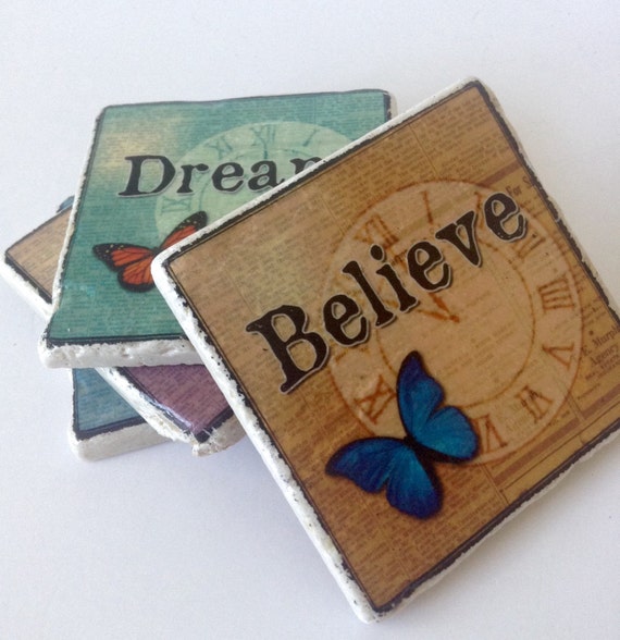Inspirational Coasters Motivational Dream Believe