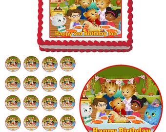 Daniel Tiger Edible Birthday Party Cake or Cupcake Topper Decoration ...