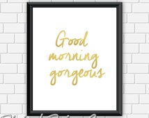 Unique good morning print related items | Etsy