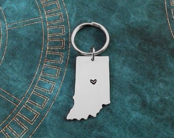 Wisconsin Keychain Personalized Hand Stamped by MetalSpeakToo