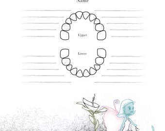 Tooth fairy lost tooth chart Printable lost tooth chart