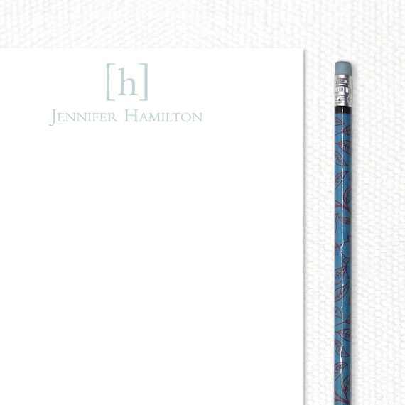 personalized notePAD SIMPLY CLASSIC MONOGRAM by naomilynn