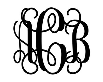 Intertwined monogram | Etsy