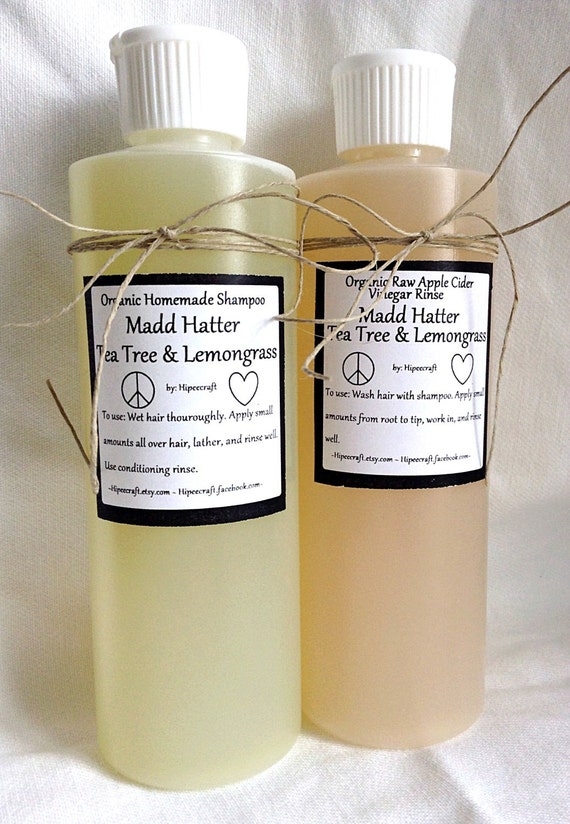 Tea Tree And Lemongrass Organic Shampoo And By Hipeecraft On Etsy