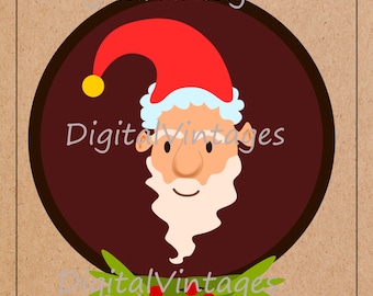 Items similar to Santa Hat Clip Art Christmas Stocking Digital Clipart ...