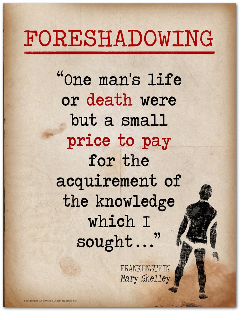Frankenstein Foreshadowing Quote Educational Art Print Frankenstein Foreshadowing Quote Educational Art Print