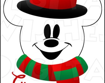 Mickey mouse snowman | Etsy