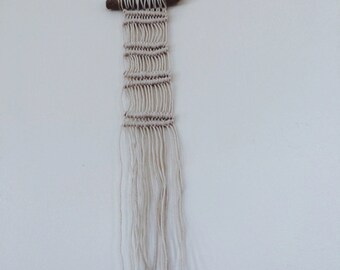 TINY TRIANGLE MACRAMÉ // wall hanging wall art by bohemianharvest