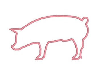 Pig embroidery | Etsy