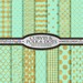 Printable Mint and Gold Scrapbook Paper: Gold and by PaperElement