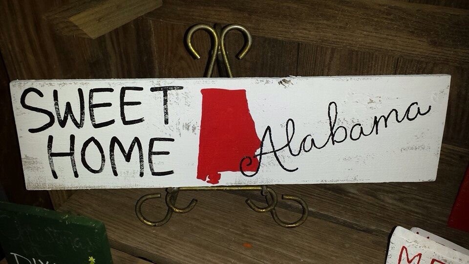 Sweet home Alabama sign lean-to plaque by flourishhomedecor