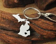 Unique michigan keychain related items | Etsy