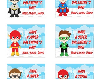 Popular items for superhero valentine on Etsy
