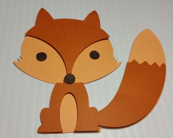 Paper cutout of Fox: Use for Scrapbooking, Invitation and such. 3.5x3.25