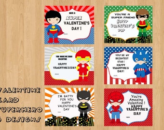 Popular items for superhero valentine on Etsy