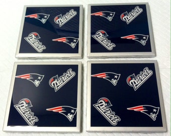 Items similar to New England Patriots Coasters on Etsy