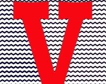 Popular items for navy and red chevron on Etsy