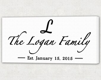 Unique family name canvas related items | Etsy