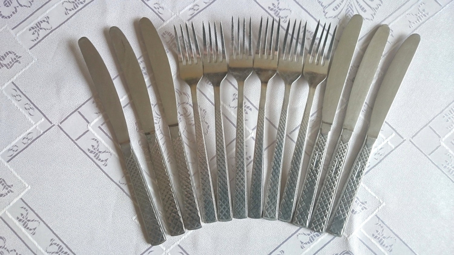 Set of 6 russian forks and knifes USSR 1970’s Russian Kitchen Serving ...