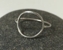 Popular items for silver circle ring on Etsy