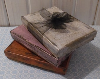 Distressed box | Etsy