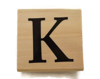 Letter K Rubber Stamp, K Stamp, Letter K Monogram, Letter K Stamp, K ...
