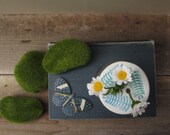 pottery with hand drawn birds insects praying by catherinereece