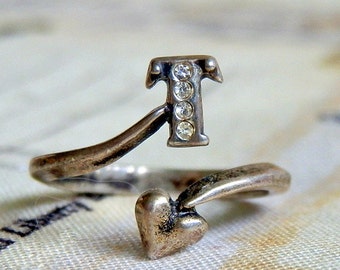 Letter t ring | Etsy