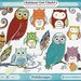 Rainbow Owl Clip Art Colorful Primary Children by FishScraps