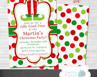 Elf invitation | Etsy
