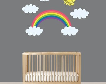 Rainbow wall decal | Etsy