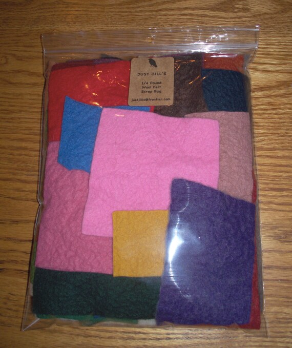 Quarter Pound Wool Felt Scrap Bag