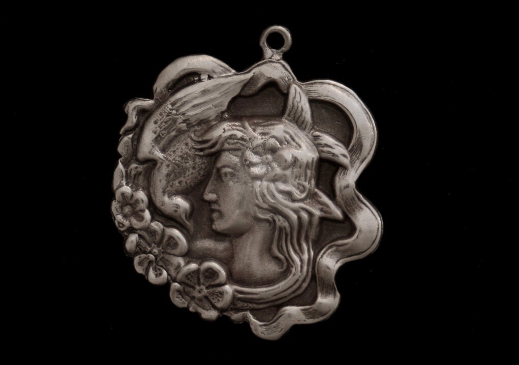 Sterling silver Greek goddess Eirene Pax pendant by TheVintEdge