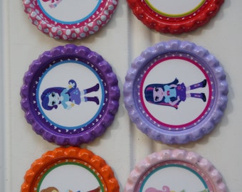 my little pony, my little pony bottle caps, cute marks, equestria girls ...