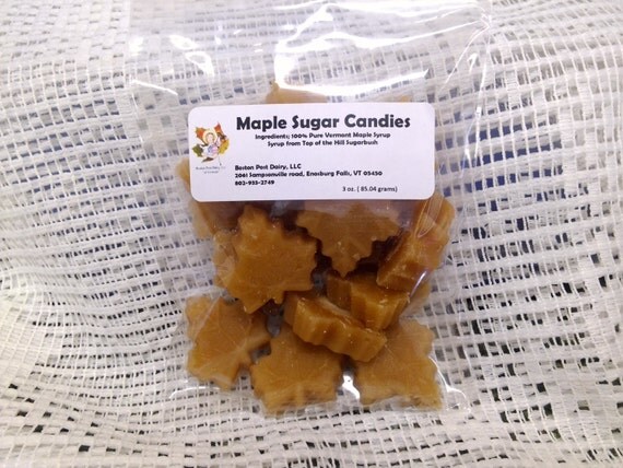 Maple Sugar Leaf Candies 3 oz package by topofhillmaple on Etsy