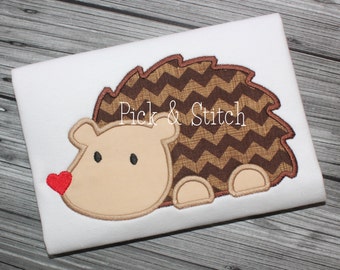 Hedgehog applique | Etsy