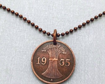 ORCHID flower COIN necklace mayling orchid by FindsAndFarthings