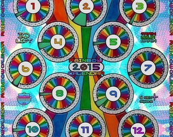 Items similar to Circular Luni-solar Calendar Poster 2013 on Etsy