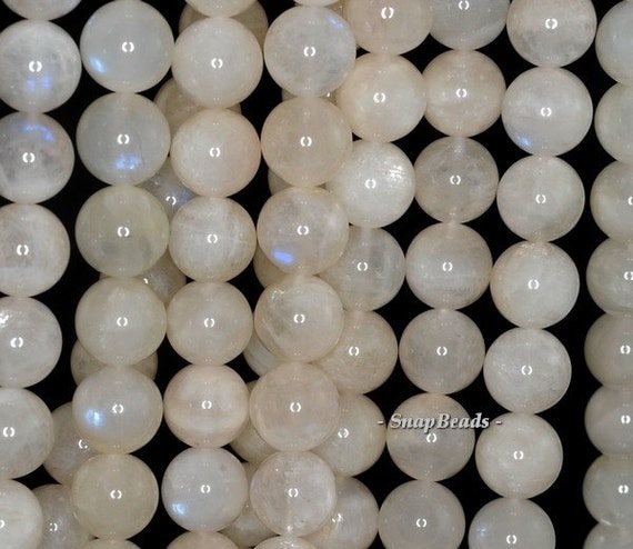 12mm Milky Rainbow Moonstone Gemstone Milky White Round Loose