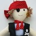 Pirate doll pattern Rag Doll PatternSoft Doll pattern